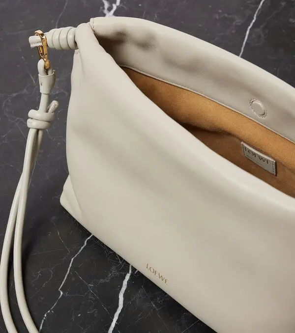 Loewe Flamenco Medium Leather Shoulder Bag - Grey