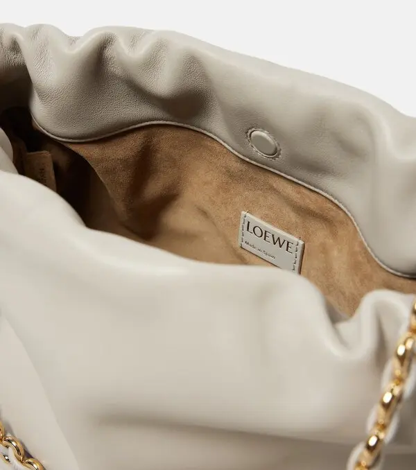 Loewe Flamenco Medium Leather Shoulder Bag - Grey