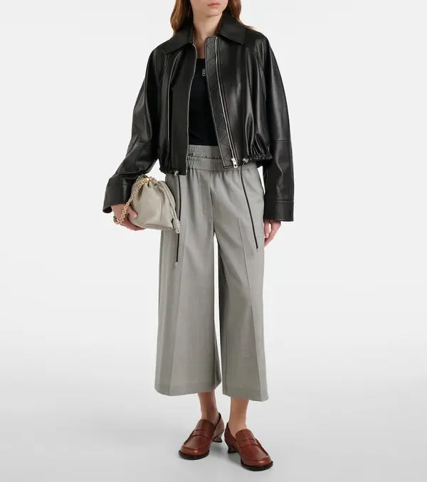 Loewe Flamenco Medium Leather Shoulder Bag - Grey