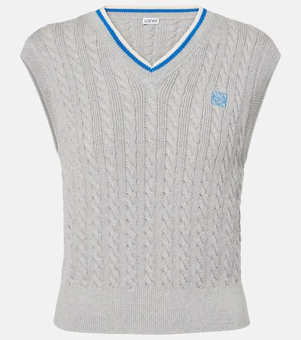 Loewe Sleeveless Cotton Sweater Vest