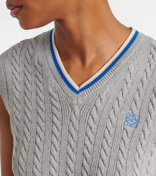Loewe Sleeveless Cotton Sweater Vest