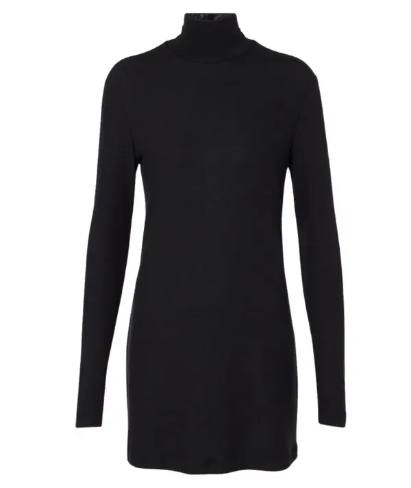 LESET Lauren Turtleneck Mini Dress - Black