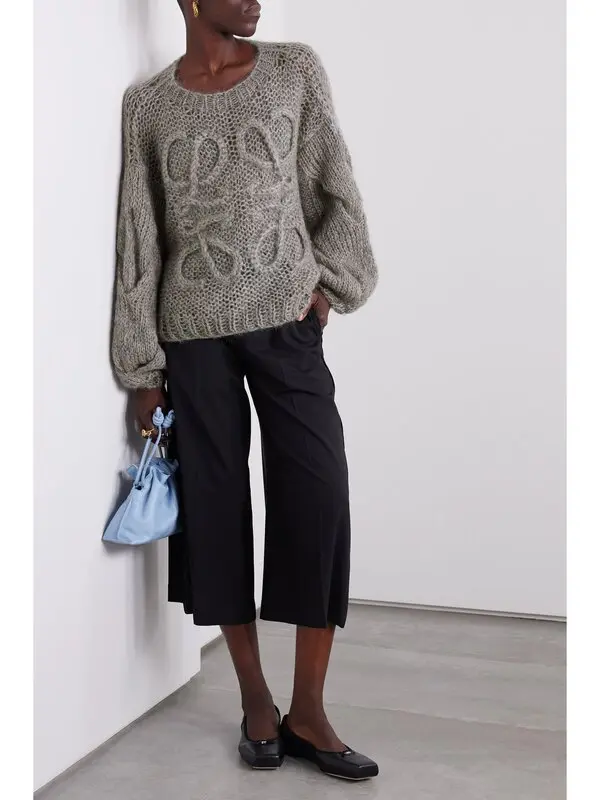 Loewe Anagram Oversized Mohair-blend Sweater