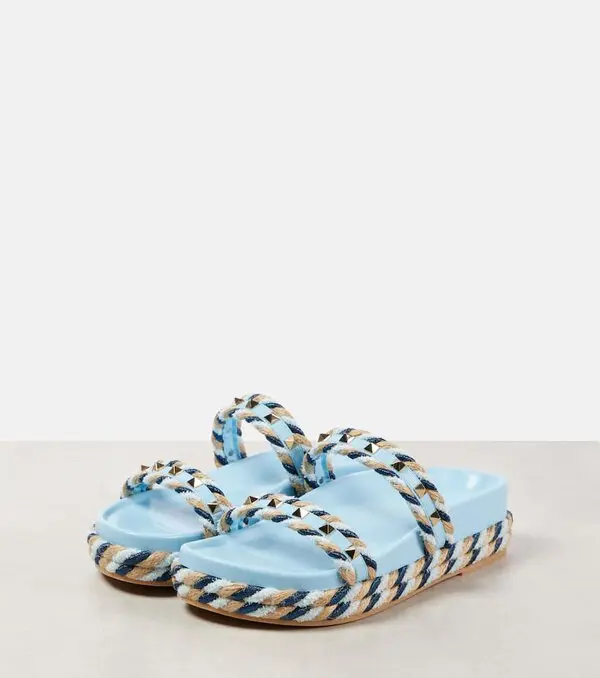 Valentino Garavani Rockstud Torchon Leather Sandals