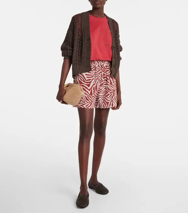 Brunello Cucinelli Cotton And Silk Shorts