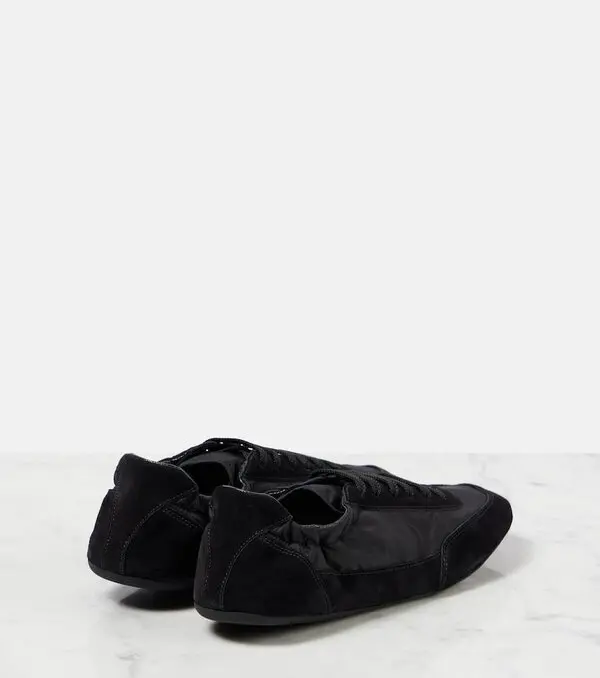Prada Re-nylon & Suede Sneakers - Black