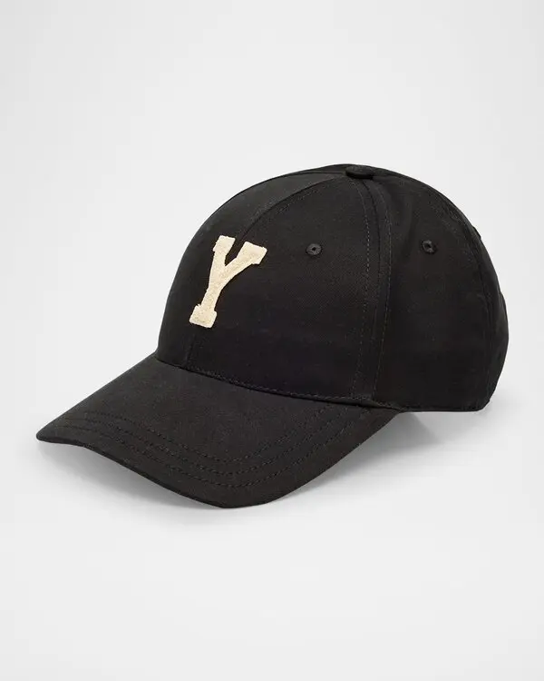 Saint Laurent Y Varsity Baseball Cap - Black/wht
