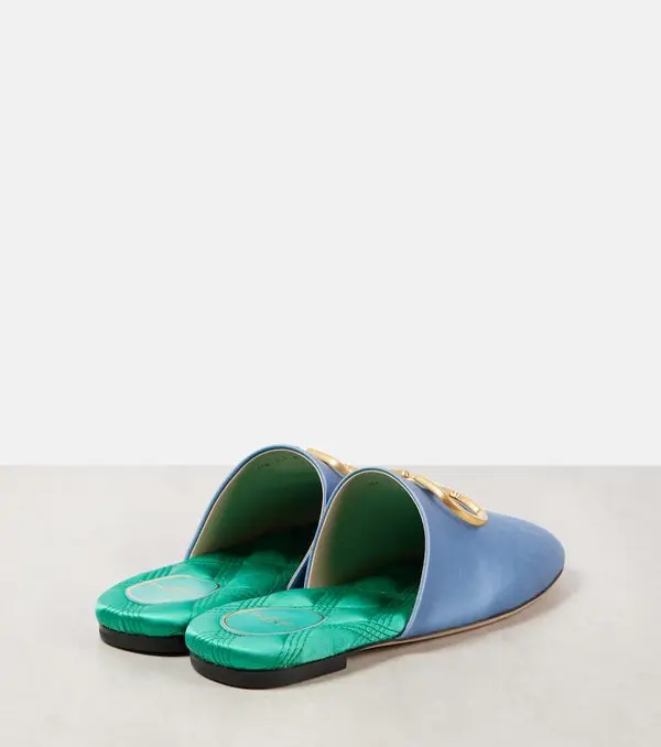 Valentino Garavani Vlogo Signature Satin Slides