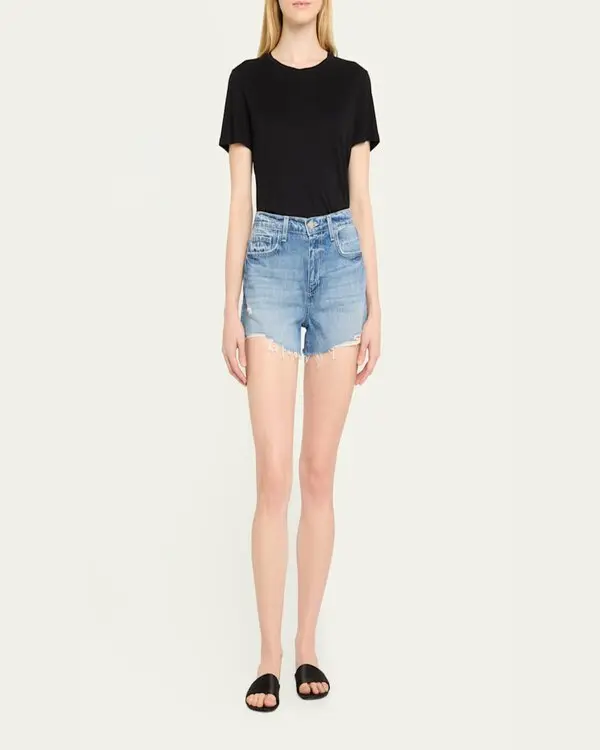 L'AGENCE Beck Denim Shorts