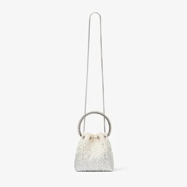 JIMMY CHOO Bon Bon Crystal-embellished Satin Bag