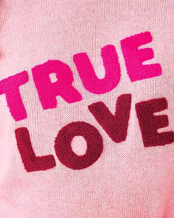 Lilly Pulitzer® Crewneck Pippy Sweater - Heathered Conch Shell Pink True Love Boucle