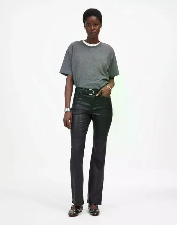 Madewell Kick Out Full-length Leather Pants
