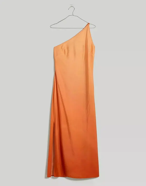 Madewell One-shoulder Midi Slip Dress