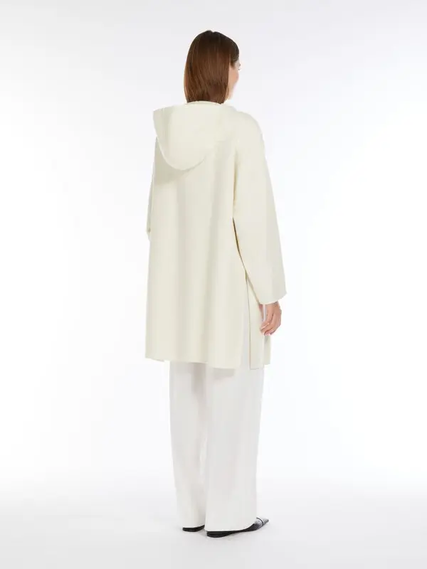 Max Mara Wool, Cashmere, And Silk Parka In White - 30% Off