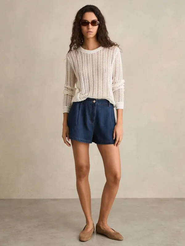 REISS Raymond Denim Shorts