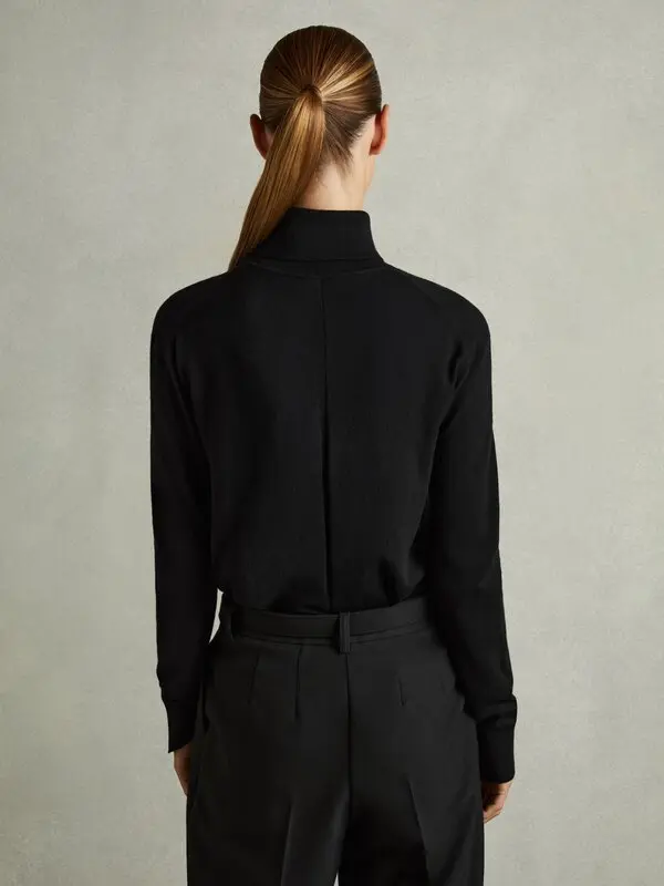 REISS Macy Merino Wool Roll Neck Jumper
