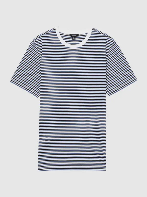 REISS Bay Mercerised-cotton Stripe T-shirt