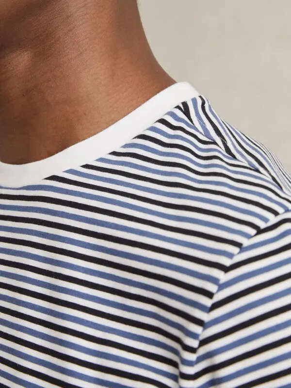 REISS Bay Mercerised-cotton Stripe T-shirt