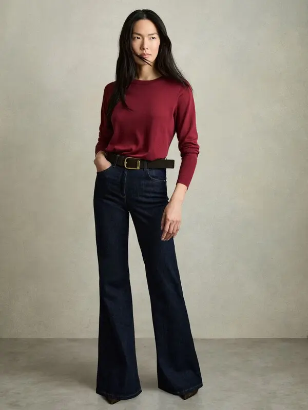 REISS Wendy Fine-knit Crew-neck Jumper With Cashmere