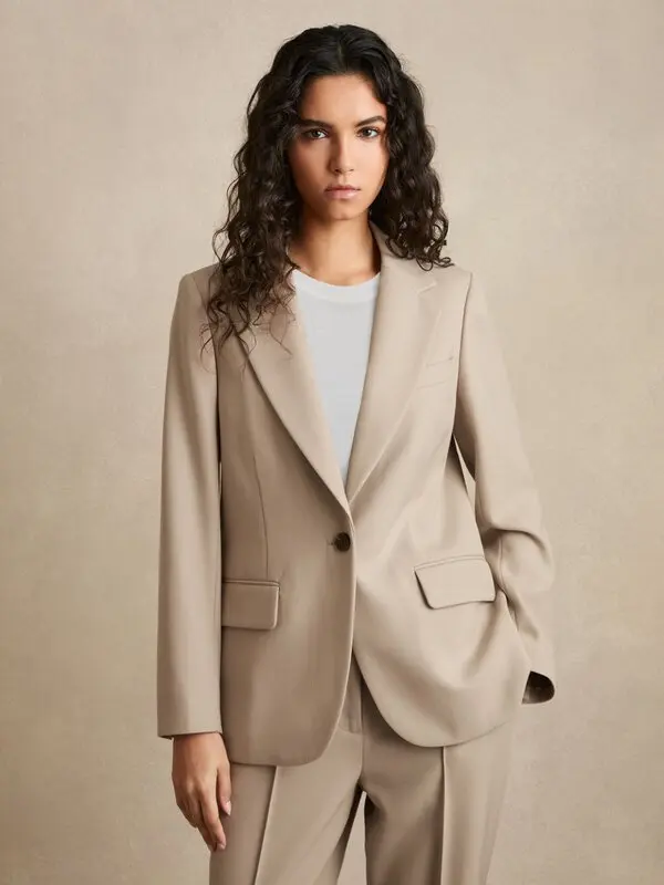 REISS Brittany Single-breasted Textured Suit Jacket