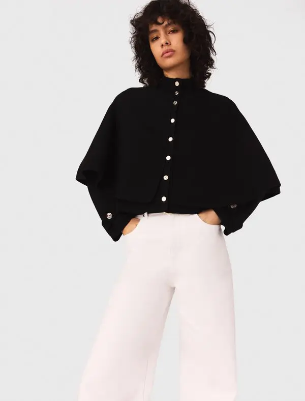 Maje Layered Cape-effect Cardigan