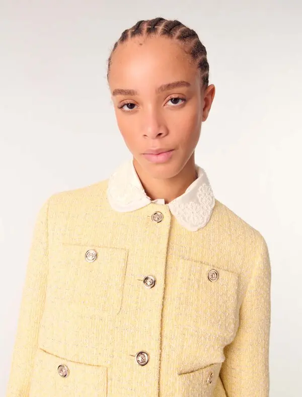 Maje Short Tweed Lurex Jacket