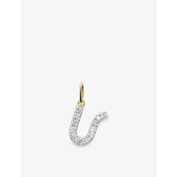 Monica Vinader Initial U Charm - Yellow Gold