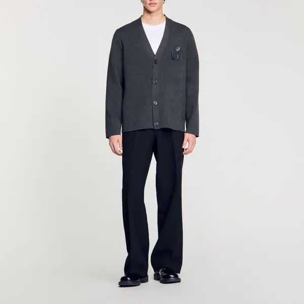 Sandro Cardigan With Snake Patch