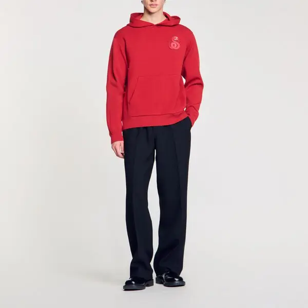 Sandro Knit Sweatshirt With Snake Detail