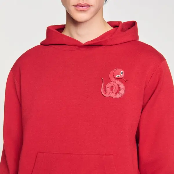 Sandro Knit Sweatshirt With Snake Detail