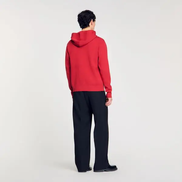 Sandro Knit Sweatshirt With Snake Detail