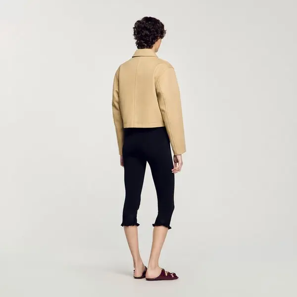 Sandro Short Jacket With Rhinestone Details