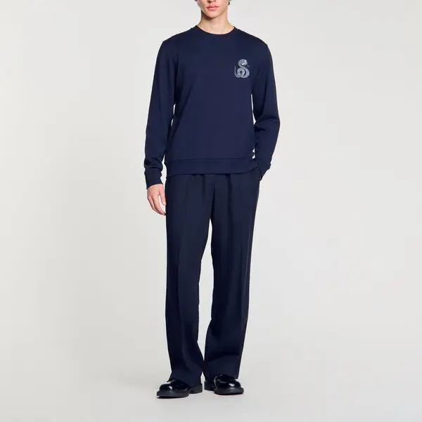 Sandro Milano Knit Jacket With Snake Patch