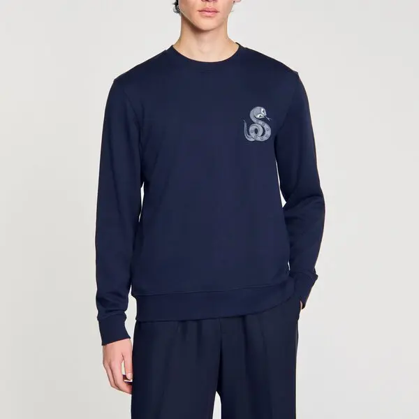 Sandro Milano Knit Jacket With Snake Patch