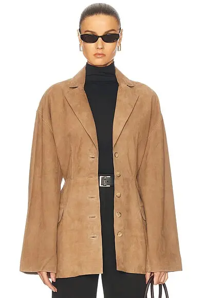 EAVES Salta Suede Jacket - Tan