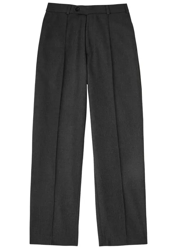 ABOUT:BLANK Straight-leg Woven Trousers - Charcoal