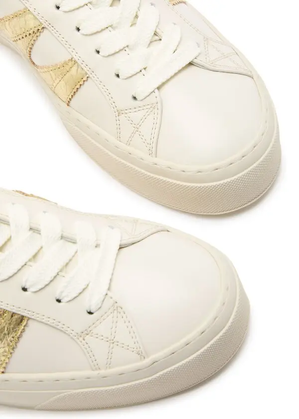 Moncler Monaco Panelled Suede Sneakers - Yellow Light