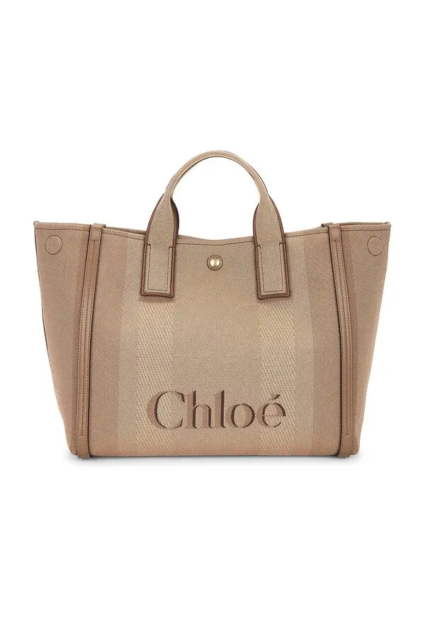 Chloé Medium Carry Tote Bag - Deep Taupe