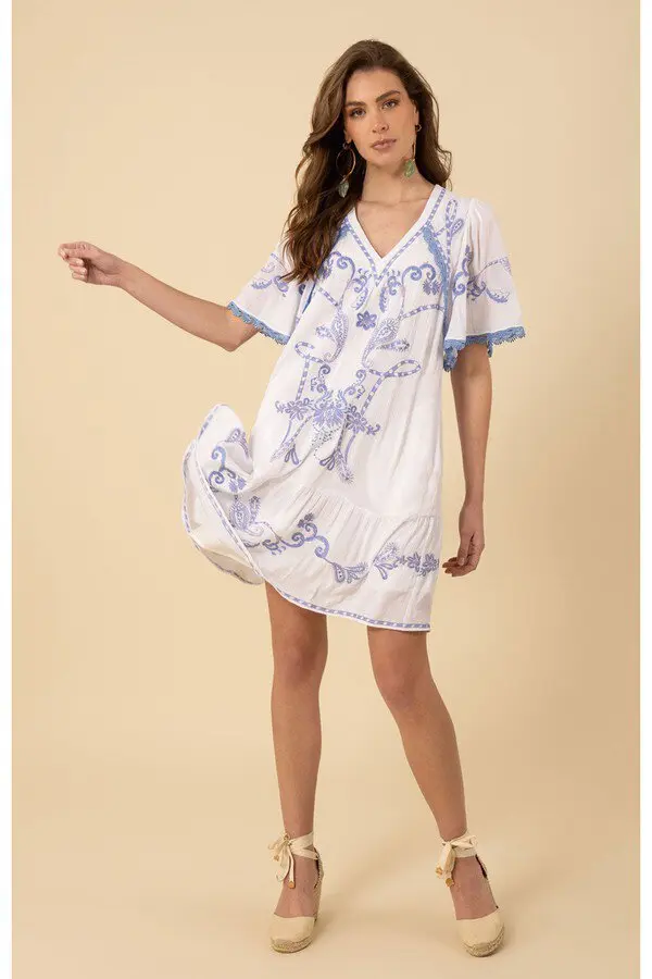 Hale Bob Lennox Embroidered Dress