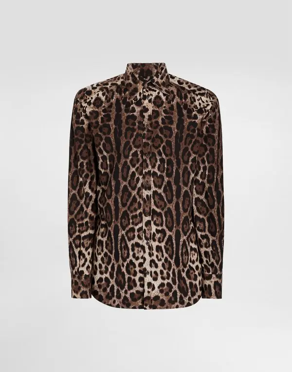 Dolce & Gabbana Cotton Shirt With Leopard - Print