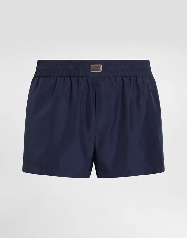 Dolce & Gabbana Short Swim Trunks With Tag - Blue