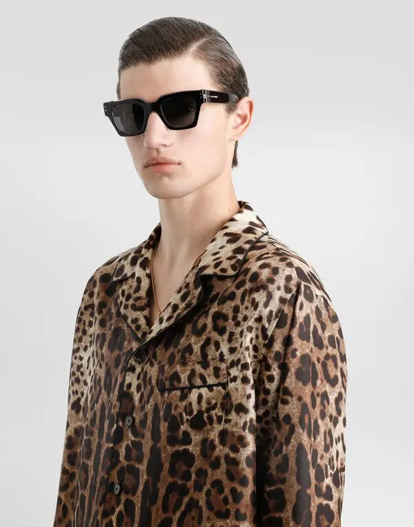 Dolce & Gabbana Silk Vanity Shirt With Leopard