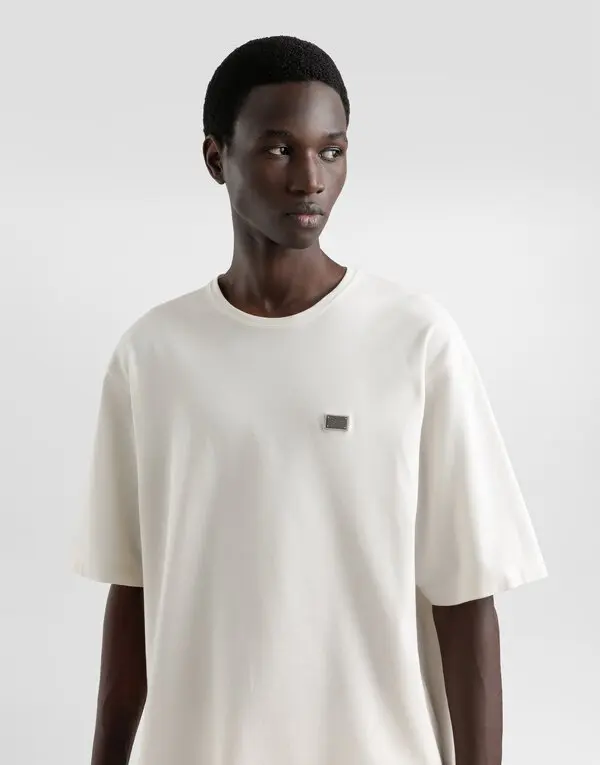 Dolce & Gabbana Cotton T-shirt With Tag - Cream