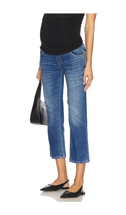 Hatch Over The Bump Straight Maternity Jeans - Blue