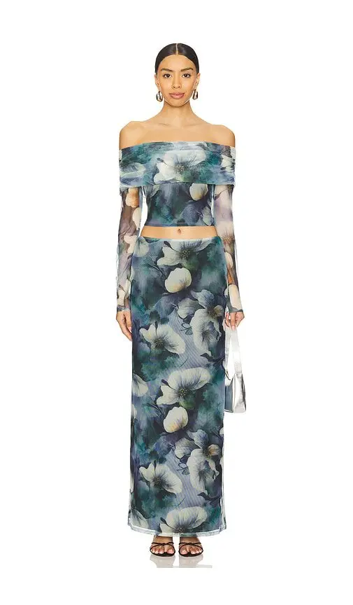 MORE TO COME Esmeralda Maxi Skirt Set In . Also