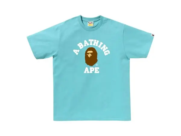 A BATHING APE College Tee Shirt - Blue