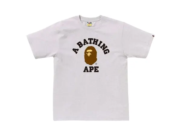 A BATHING APE College Tee Shirt - Grey
