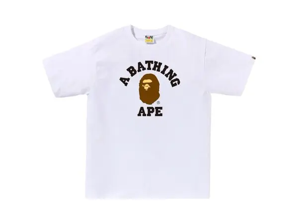 A BATHING APE College Tee Shirt - White