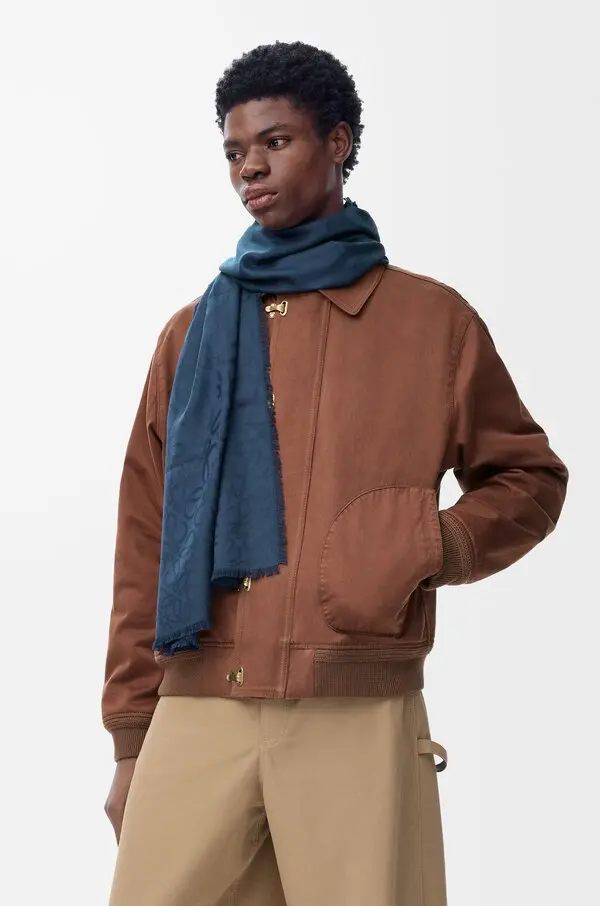 Loewe Scarf In Silk And Wool