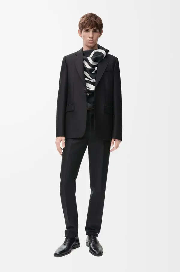 Loewe Jacket In Wool And Silk